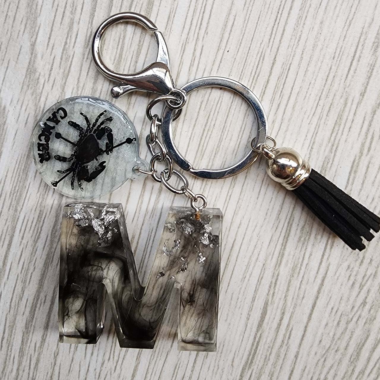 Handmade Letter & Zodiac Sign Keychain | StoneRoot Arts & Crafts