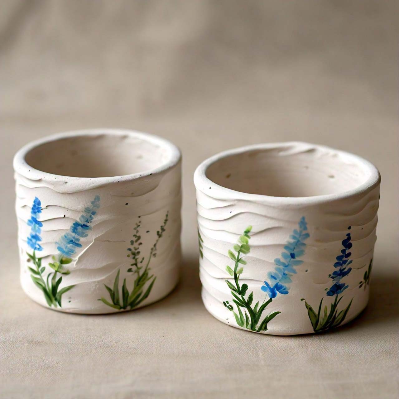 Handmade Air-dry Clay Small Planters Pots (Bundle Deal) | StoneRoot ...